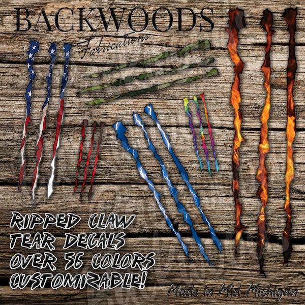 Raptor Claw Scratch Decals - Etsy