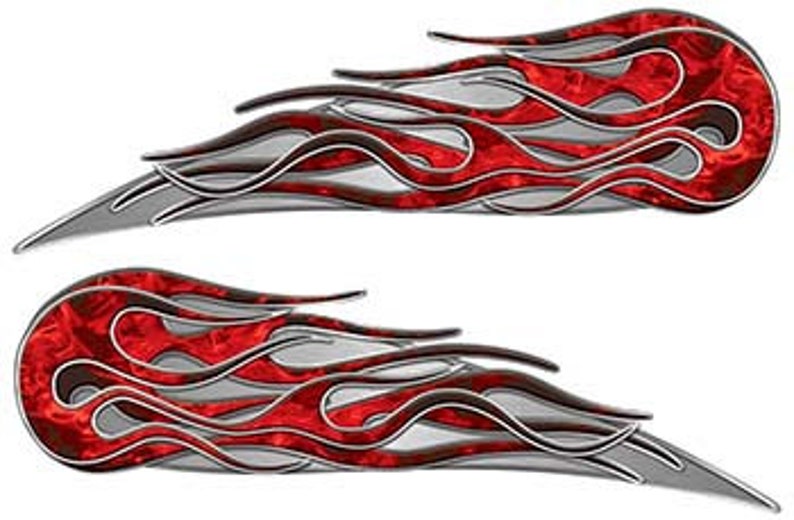 Twin Flame Custom Motorcycle Tank REFLECTIVE Decals - Etsy