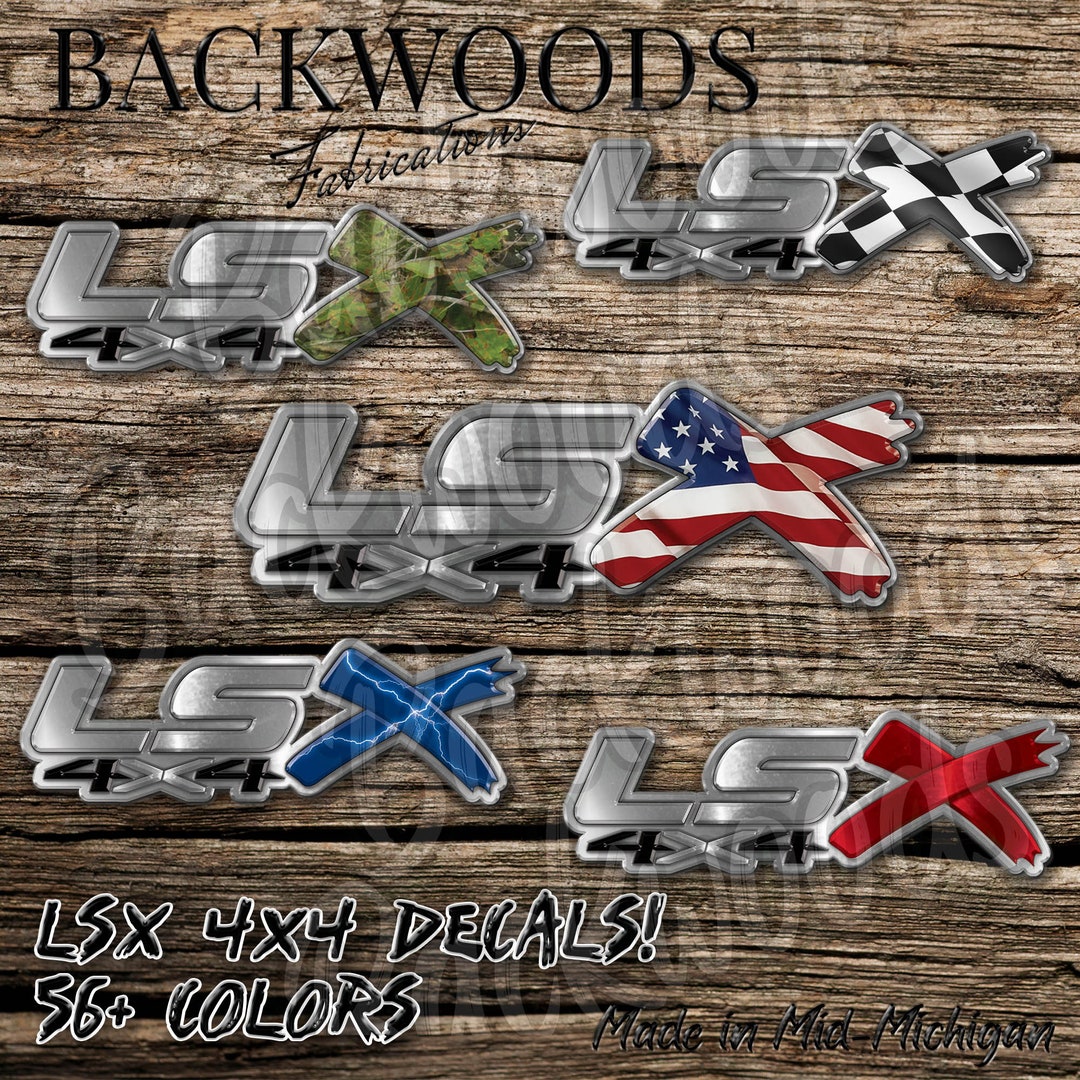 LSX 4x4 Decals in 56+ Colors Premium Vinyl or Reflective Swap Out OEM ...