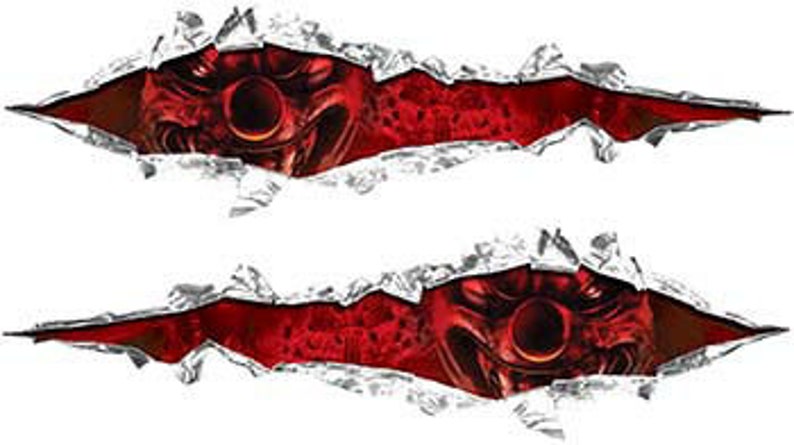 Ripped Torn Metal Graphic Reflective Decal Car Boat Canoe - Etsy