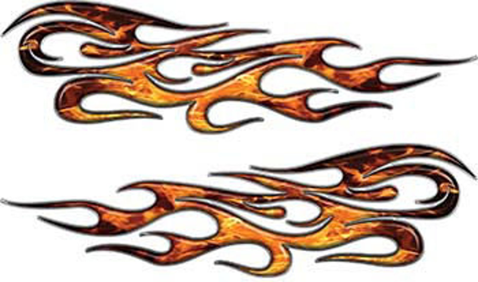 Traditional Tribal Flame Reflective Decals With Silver Outline - Etsy