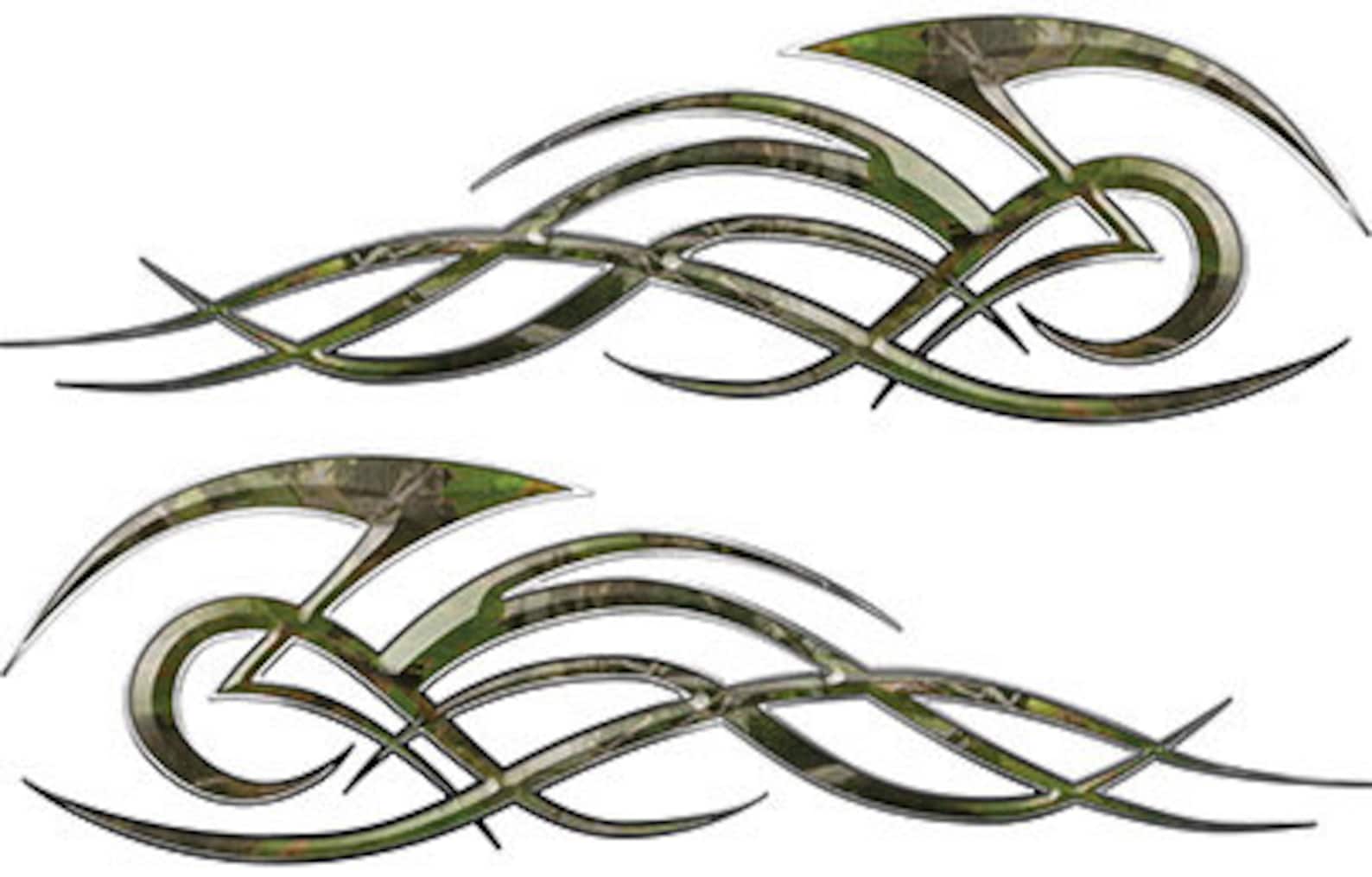 Tribal Flame REFLECTIVE Decals for Motorcycle Tanks - Etsy