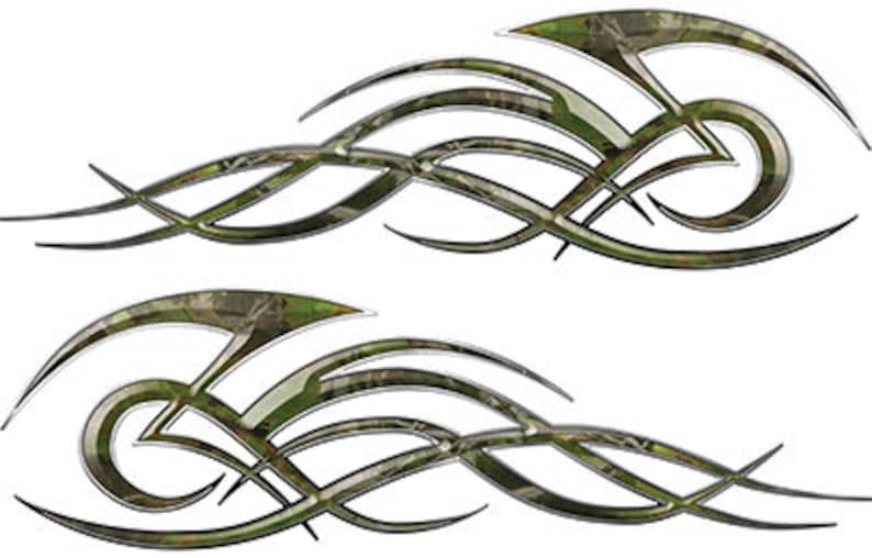 Tribal Flame REFLECTIVE Decals for Motorcycle Tanks - Etsy