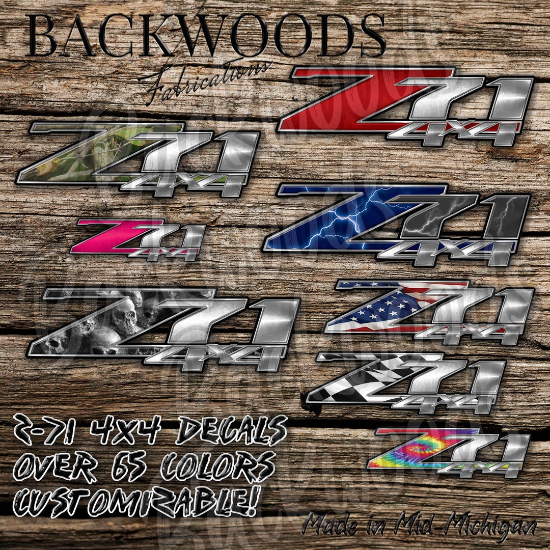 Z71 4x4 Decals for Chevy / GMC Truck Bedside Graphics. Choose From 65 ...