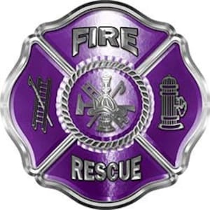 Traditional Fire Rescue Firefighter Maltese Cross REFLECTIVE Decals - Etsy