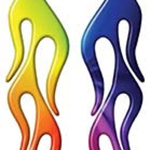 Custom Vertical Flame Decals - Etsy