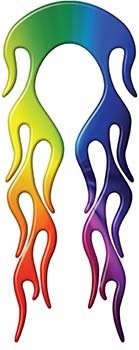 Custom Vertical Flame Decals - Etsy