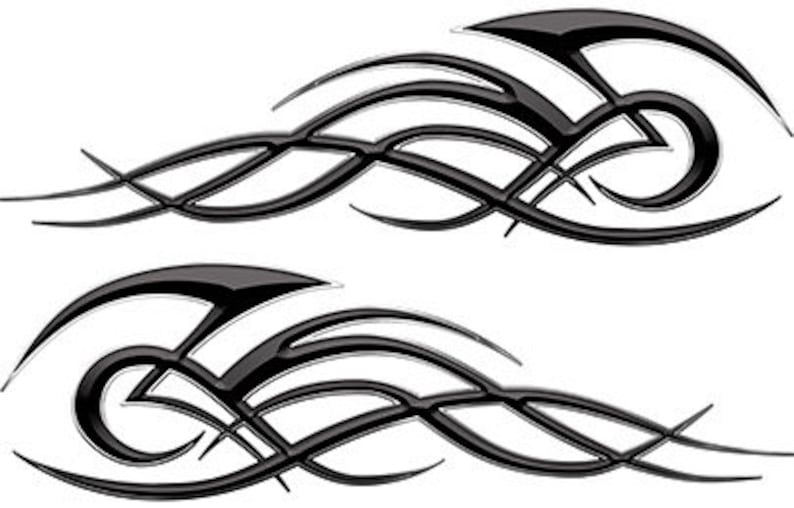 Tribal Flame REFLECTIVE Decals for Motorcycle Tanks - Etsy
