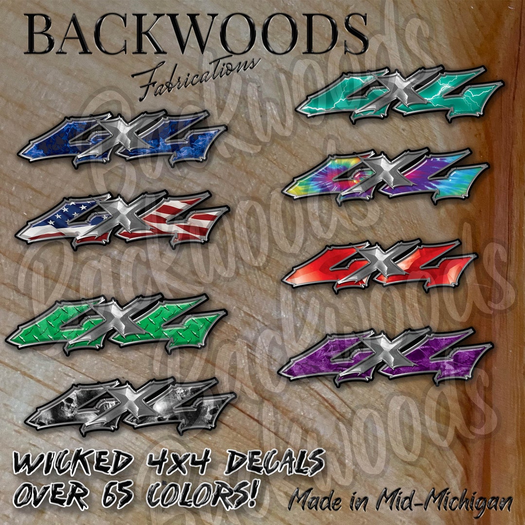 Wicked 4x4 Decals in 65 Different Colors, Sizes in Reflective or ...