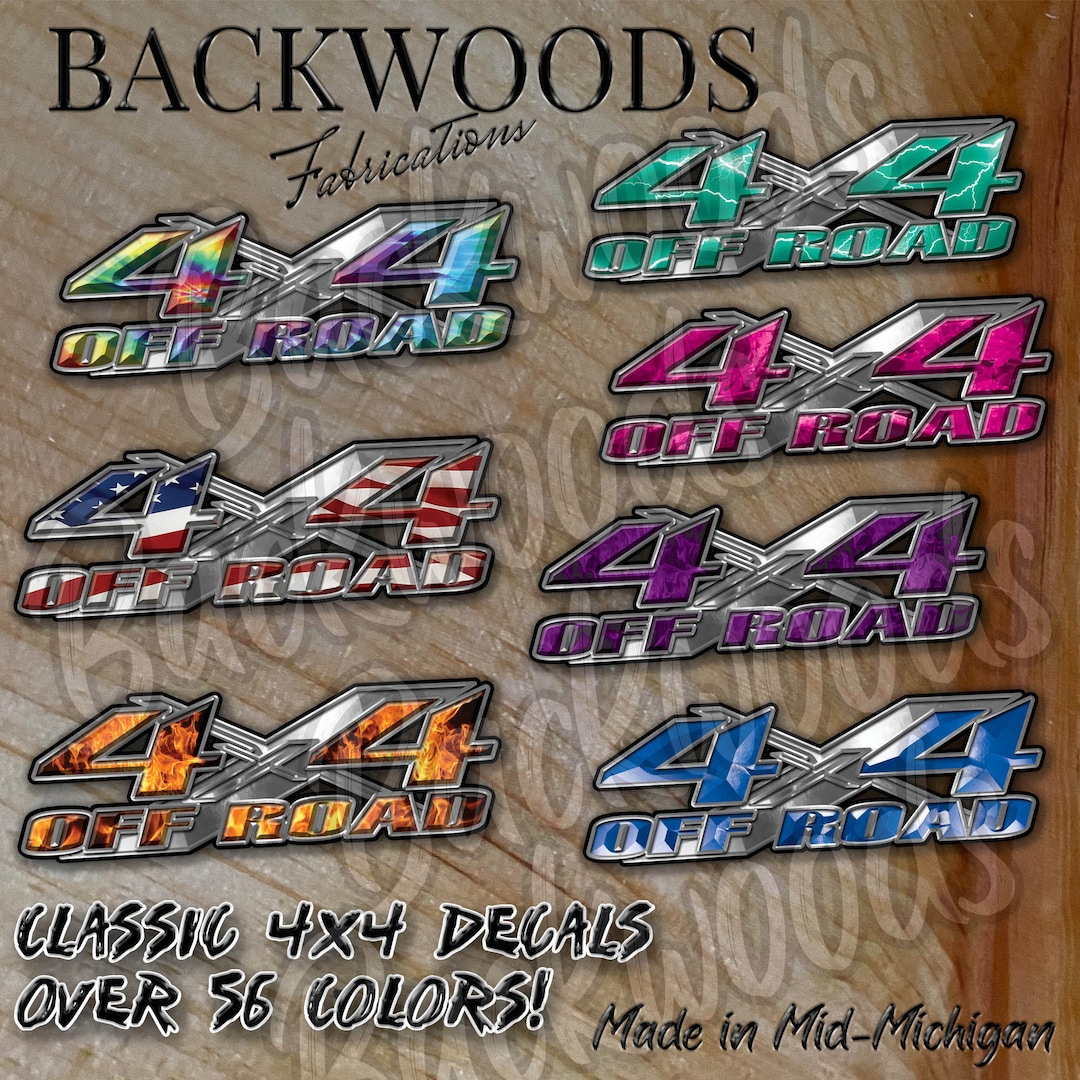 4x4 off Road Decals Choose From 56 Different Colors, Sizes in ...