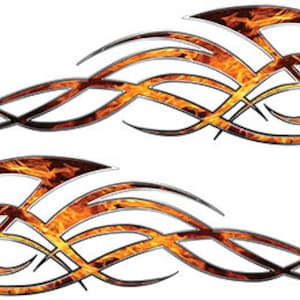 Tribal Flame REFLECTIVE Decals for Motorcycle Tanks - Etsy