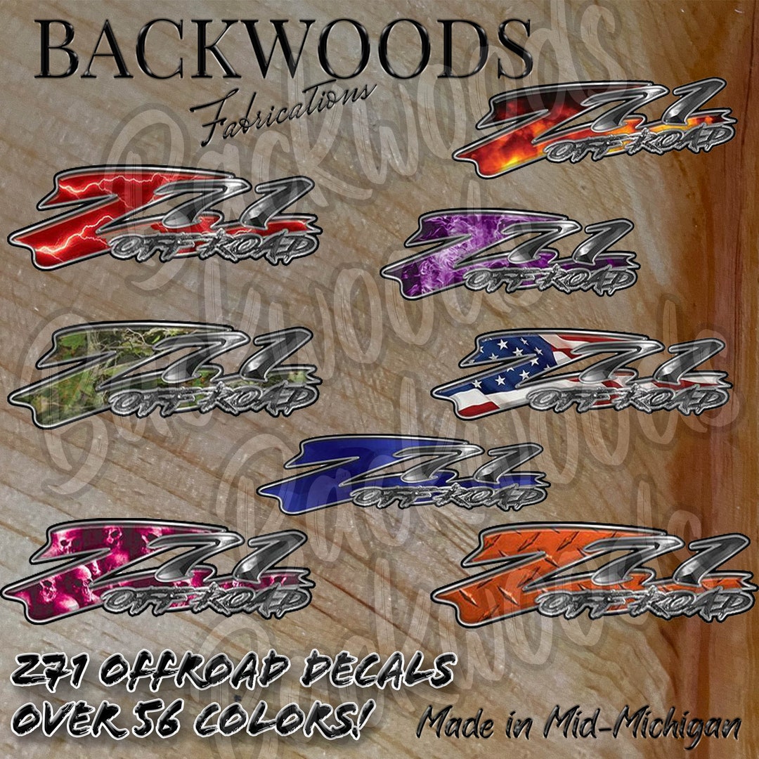 Chevy Z71 off Road Decal - Bedside Decals for Chevrolet Z-71 Silverado ...