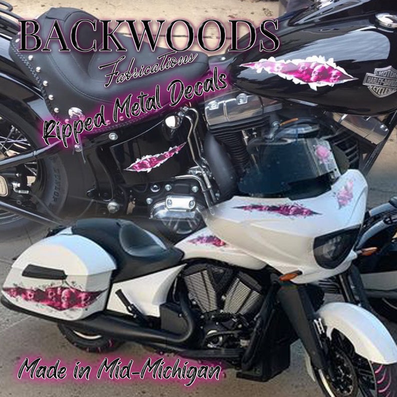 Ripped Torn Metal Graphic Decals 65 Colors for Car Boat - Etsy