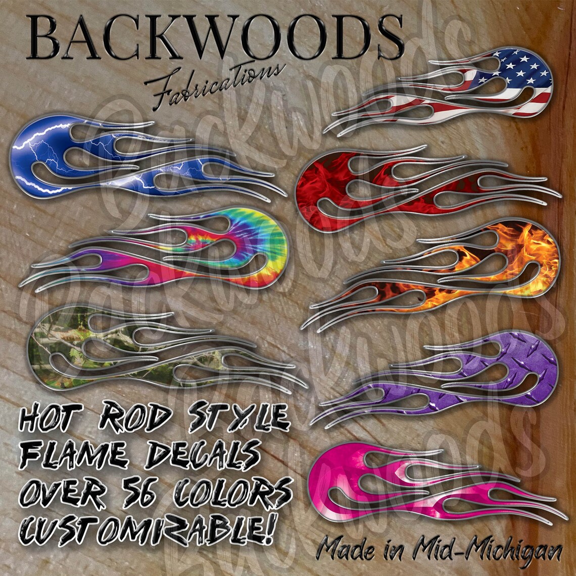 Hot Rod Flame Decals in 56 Different Colors, Sizes, Reflective or ...