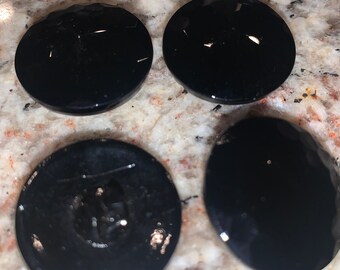 Jet Black Buttons | Etsy