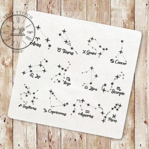 Constellations Star Signs Embroidery Designs Zodiac Signs - Etsy