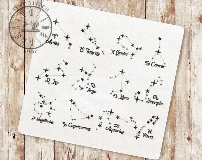 Handmade Personalised Embroidered Star Sign Constellations - Etsy