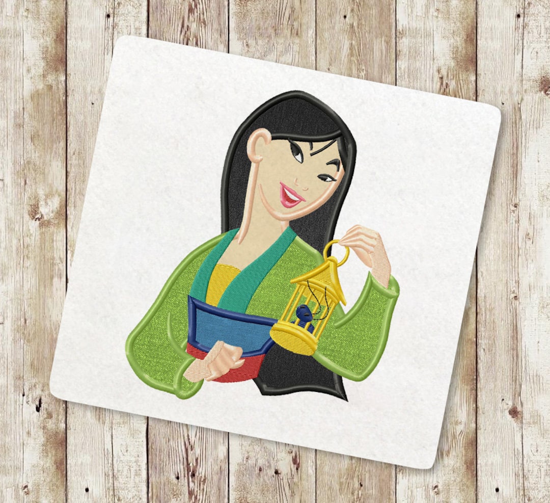 Chinese Princess 2 Applique Embroidery Design, Baby Birthday Machine ...