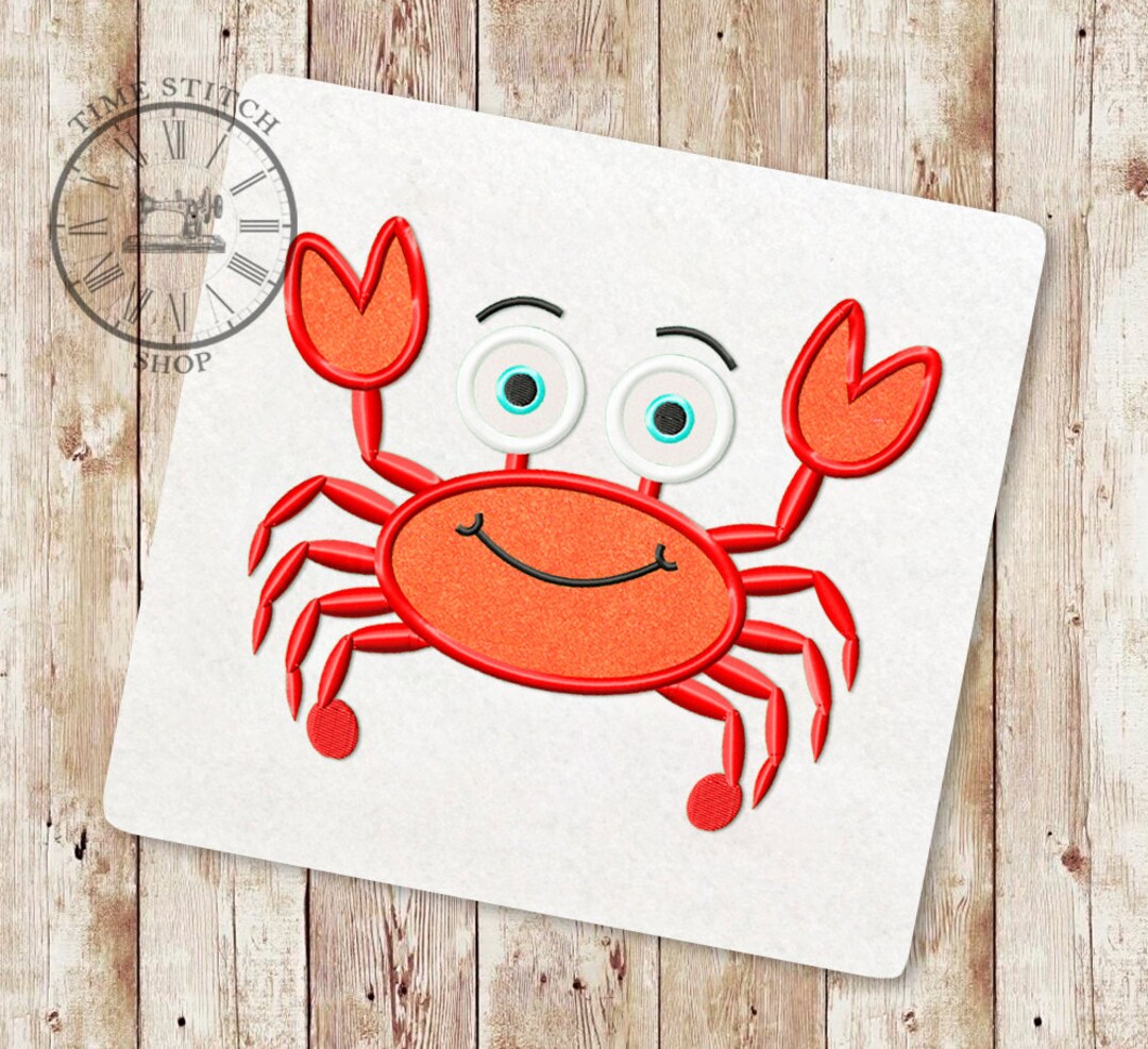Crab Applique Embroidery Designs, Summer Machine Embroidery Design ...