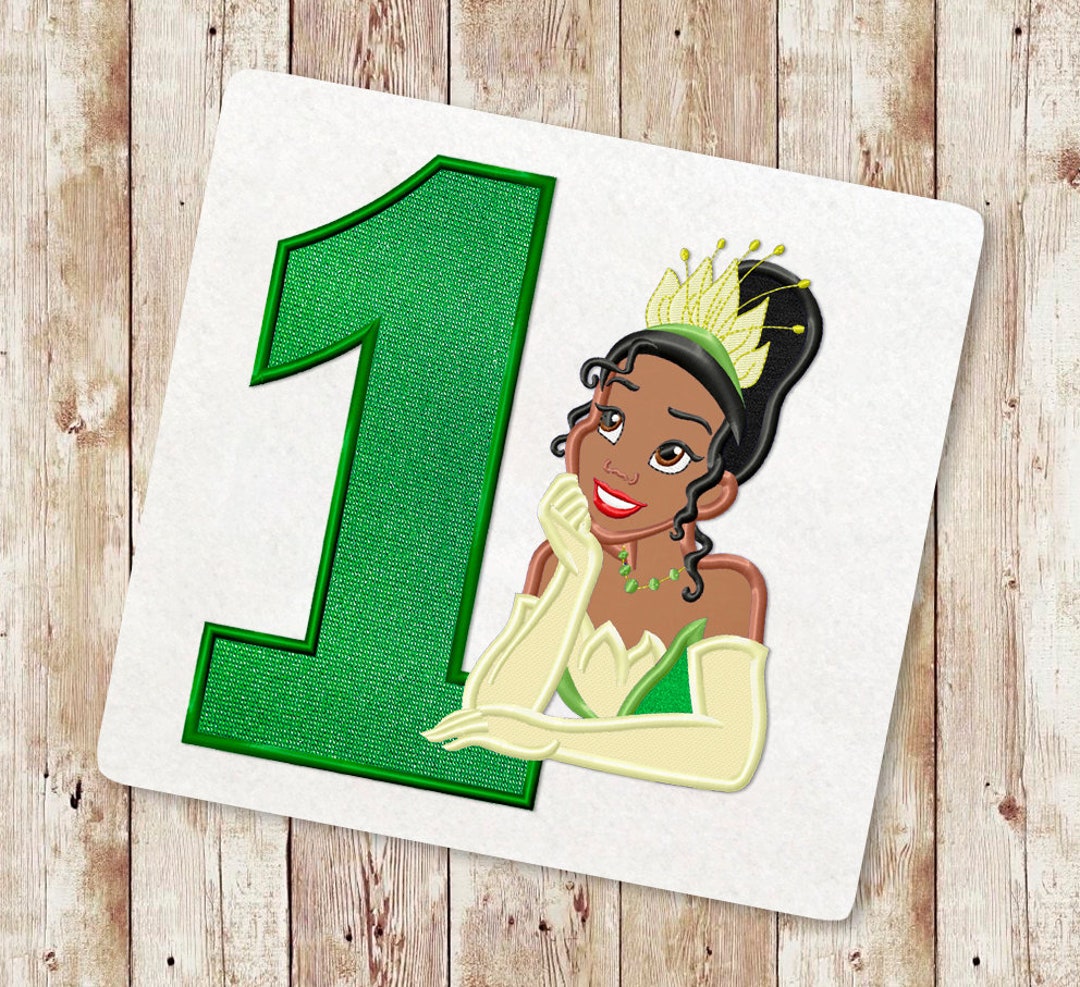 Princess First Birthday Applique Embroidery Design, Baby Girl Princess ...