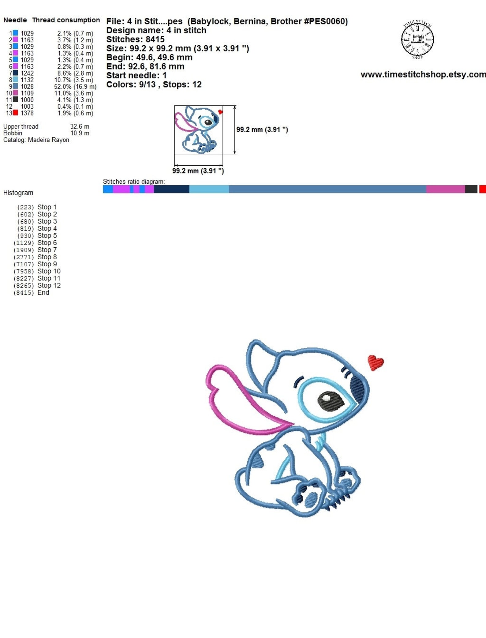 Stitch Applique Embroidery Designs Experiment 626 Ohana | Etsy