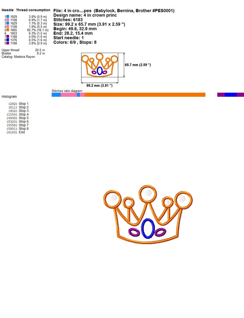 Crown Applique Embroidery Designs Crown Split Applique - Etsy