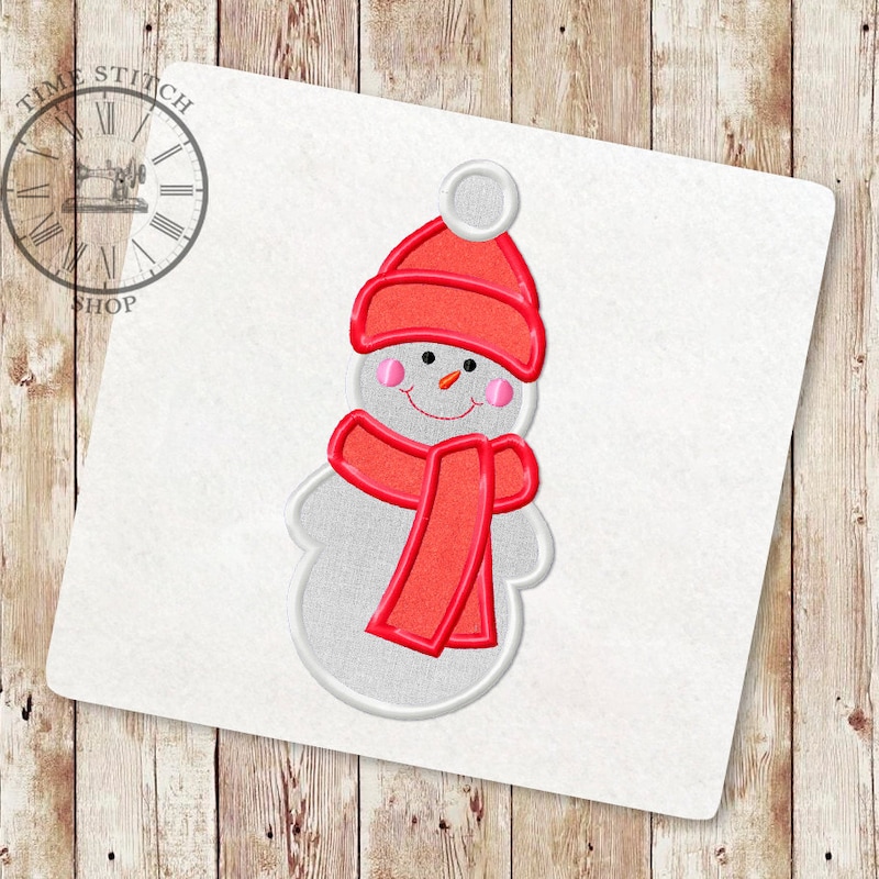 Snowman Applique - Etsy