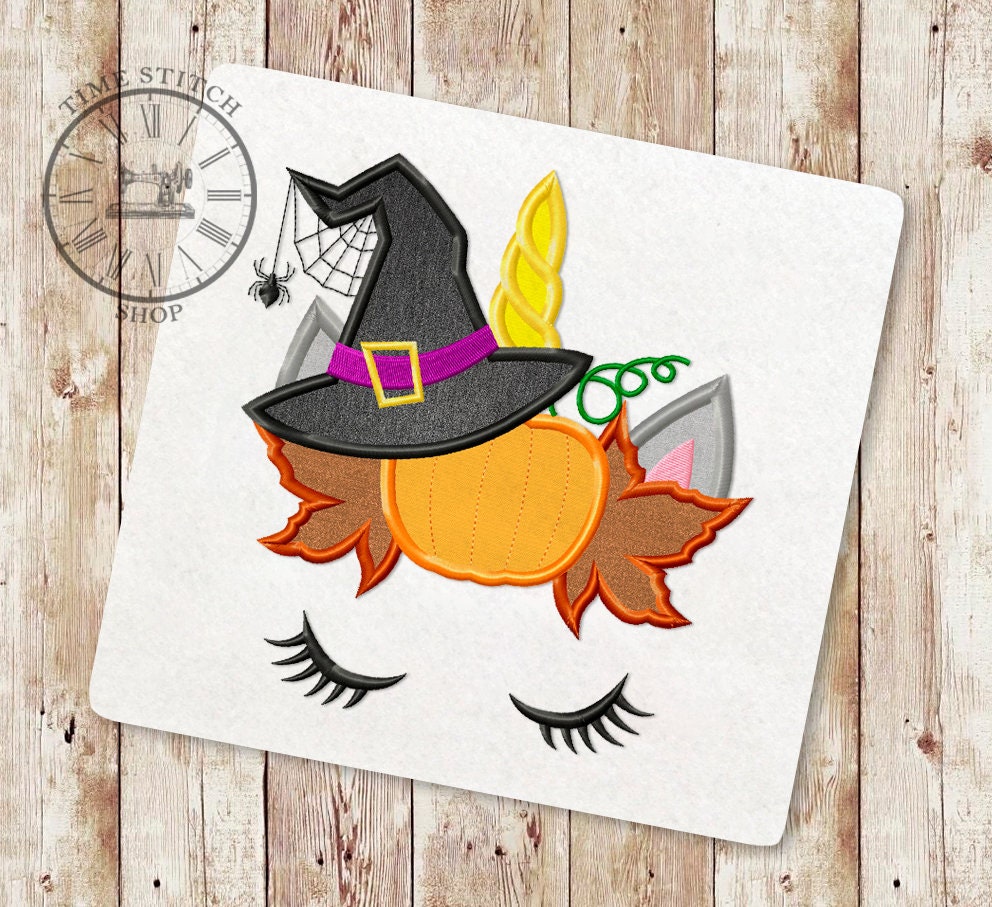 Halloween Unicorn Face Applique Embroidery Designs Unicorn - Etsy
