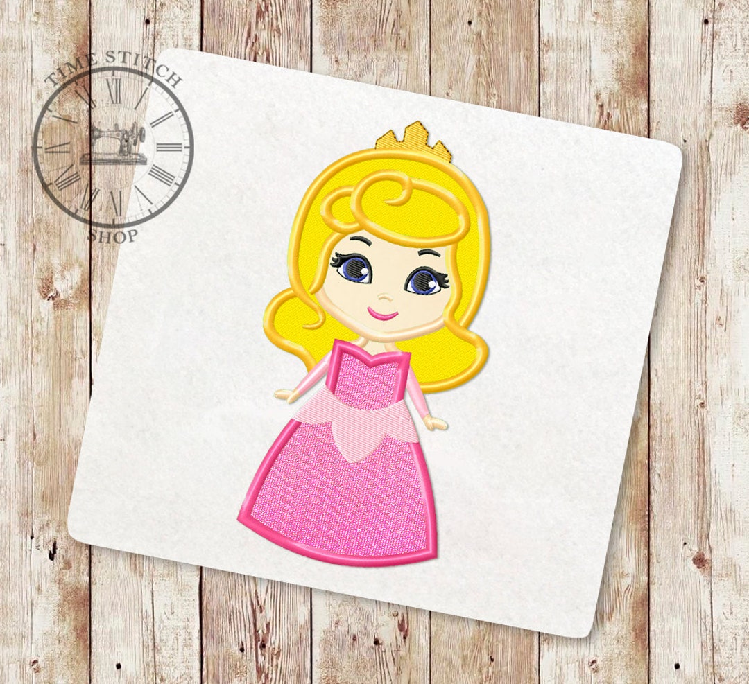 Little Sleeping Princess Applique Embroidery Design, Mini Sleeping ...