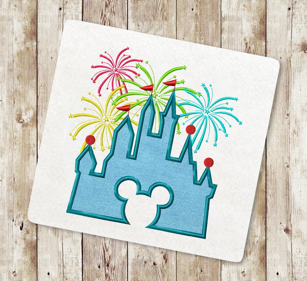 Castle Applique Embroidery Design, Princess Castle Machine Embroidery ...