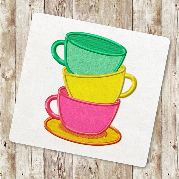 Tea Cup Applique - Etsy