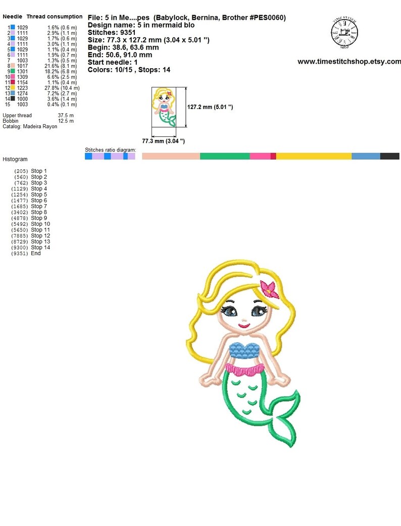 Little Mermaid Applique Embroidery Design Mermaid Blonde Hair - Etsy