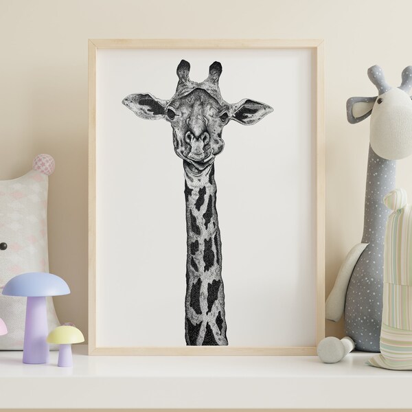 Giraffe Drawings - Etsy