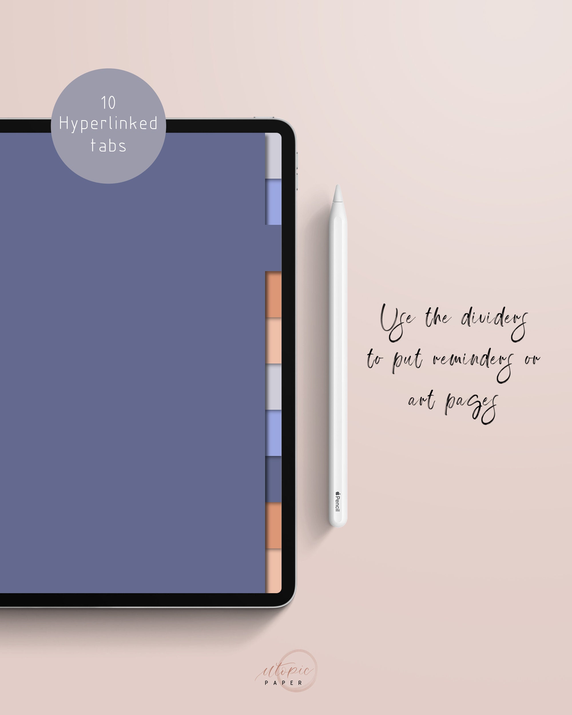 Digital Notebook With Hyperlinked Tabs, Digital Diary Goodnotes ...