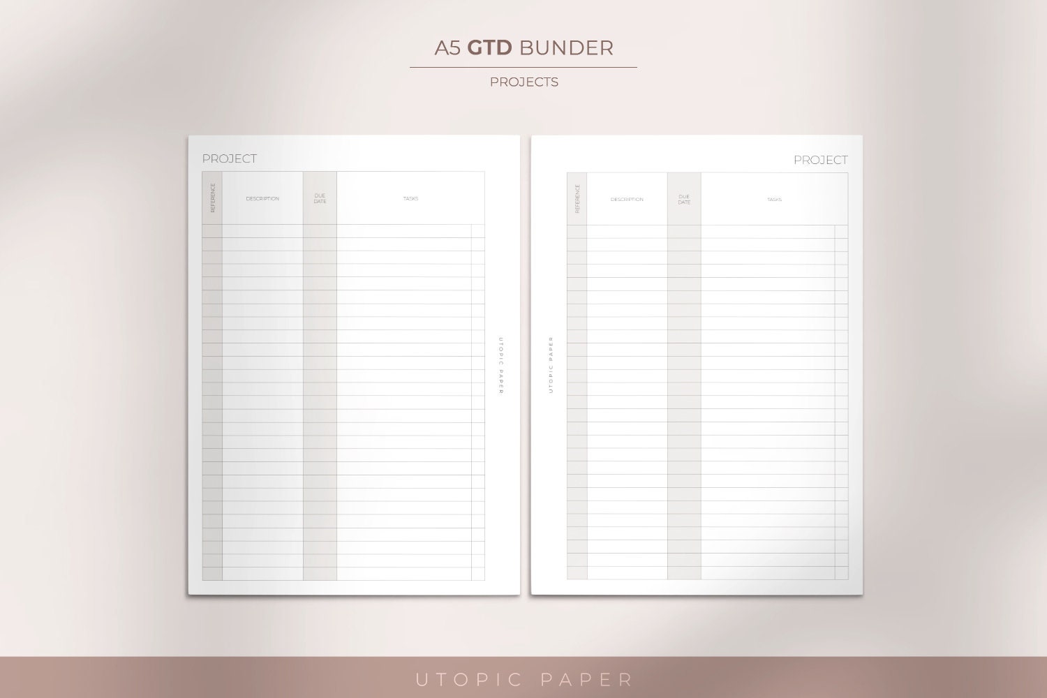 GTD Method Planner, A5 Gtd Planner Pages, Gtd Template, Gtd Planner ...