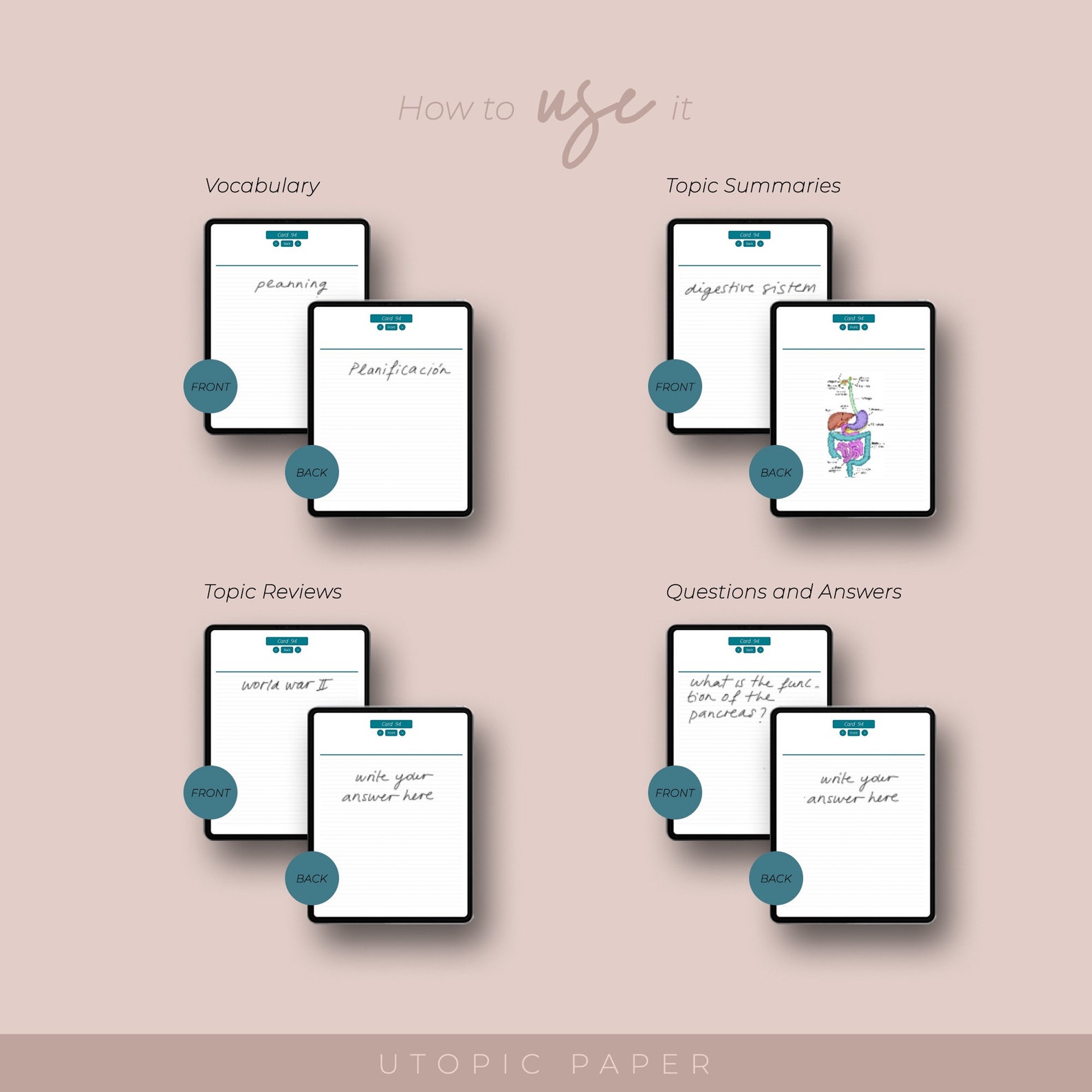 Digital Flash Cards High School, Digital Flashcards, Student Cards ...