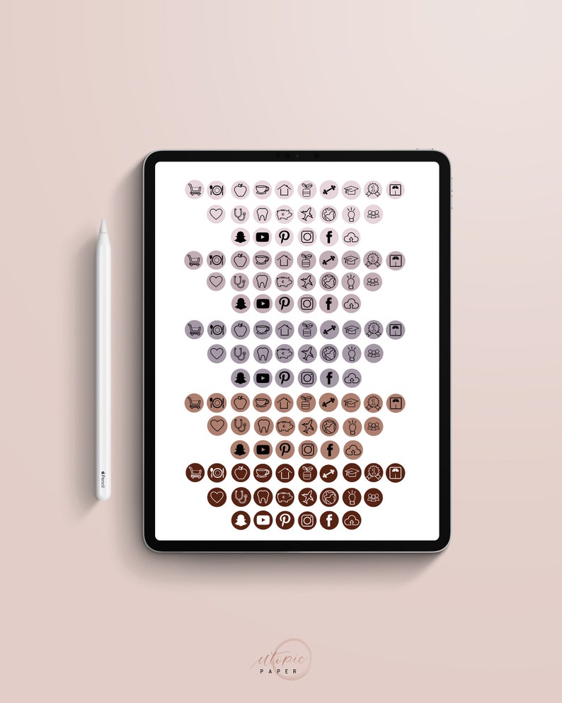 Digital Icons for Planner Stickers, Circle Icons, Digital Icon Sticker ...