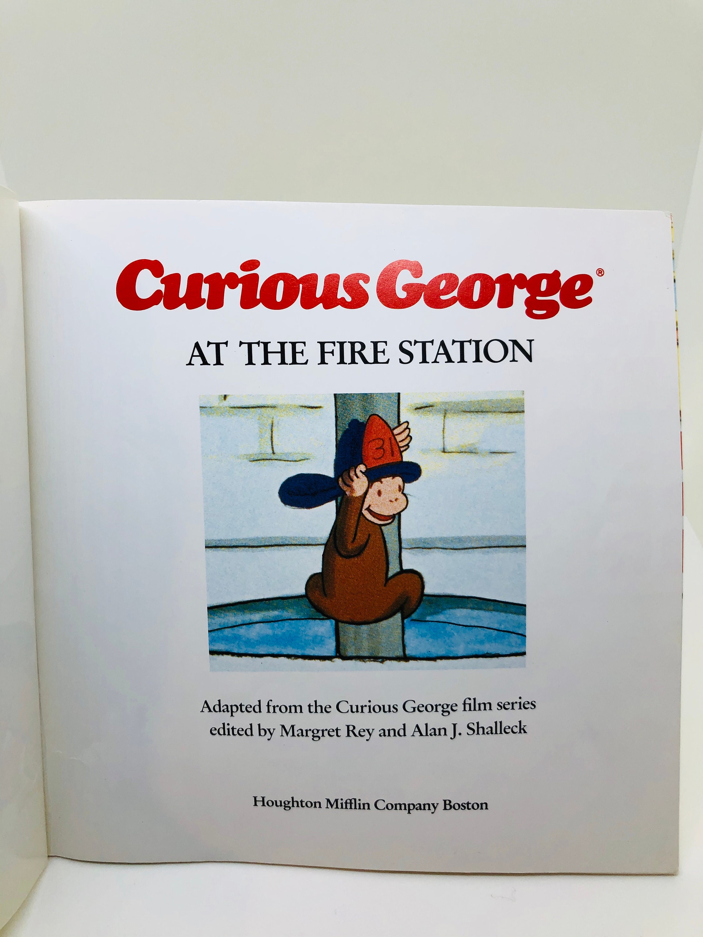 Vintage 1985 Curious George at the Fire Station | Etsy