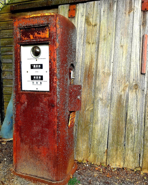 Old Farm Gas Pump Photo - Etsy