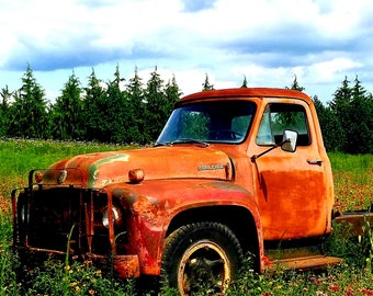 Rusty Farm Truck | Etsy
