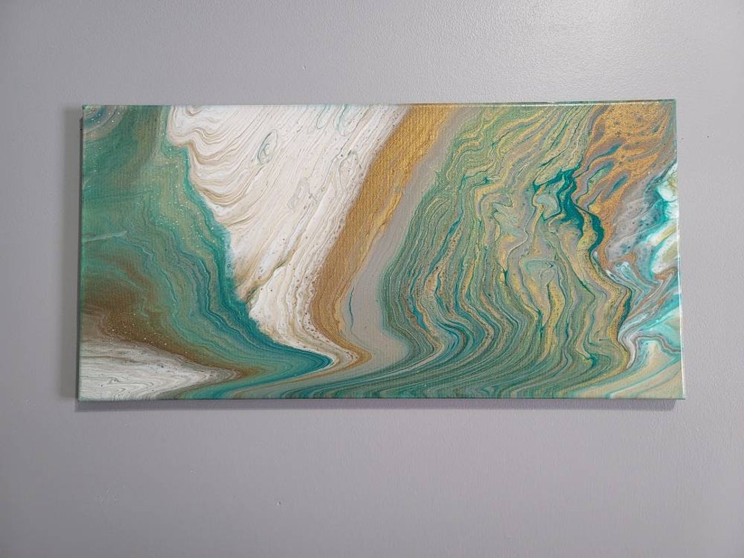 Acrylic Pour Painting on Canvas Fluid Art Original Artwork Abstract ...
