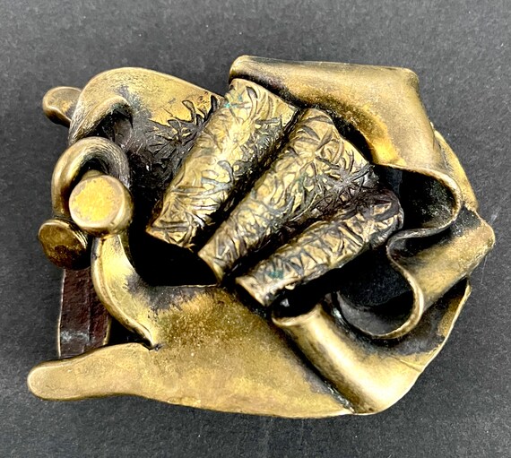 Vintage Bronze Hand Forged Buckle by Artist E.A. Chas… - Gem