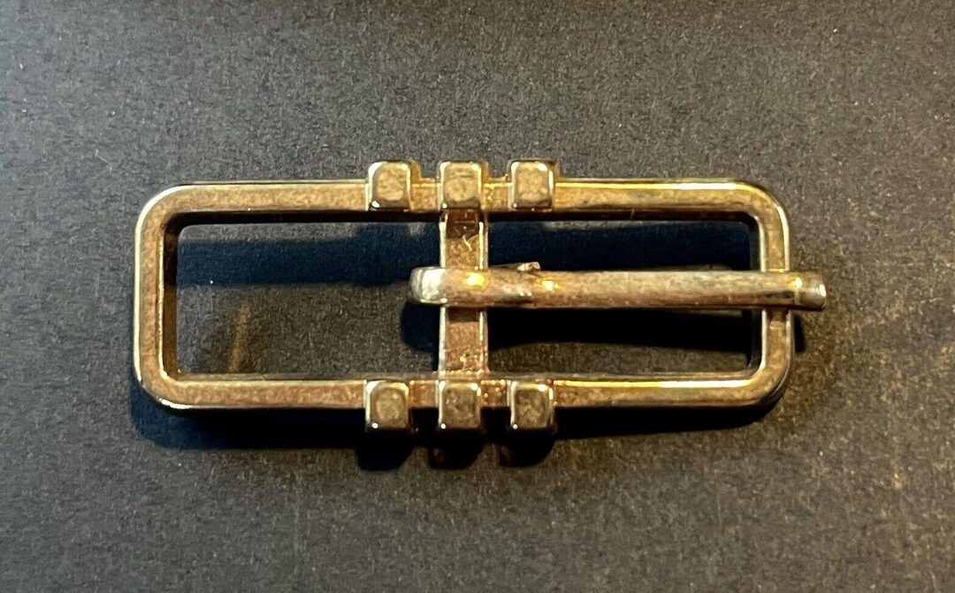 Vintage Gold Color Center Bar Belt Buckle. 3/8 Bag Shoe Small Buckle 6. ...