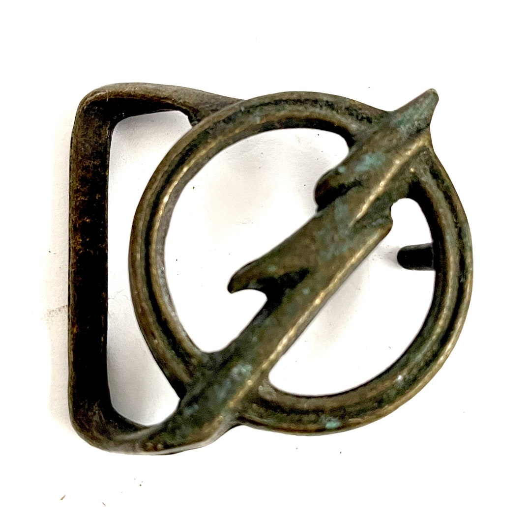 Solid Brass Rare Lightning Bolt 1970s Vintage Belt Buckle - Etsy