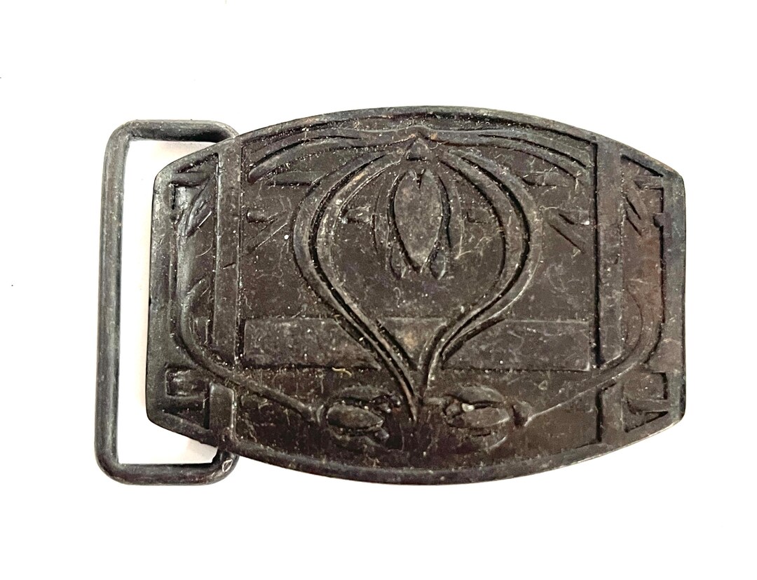 Vintage Beth Frank Art Pewter Buckle - Etsy