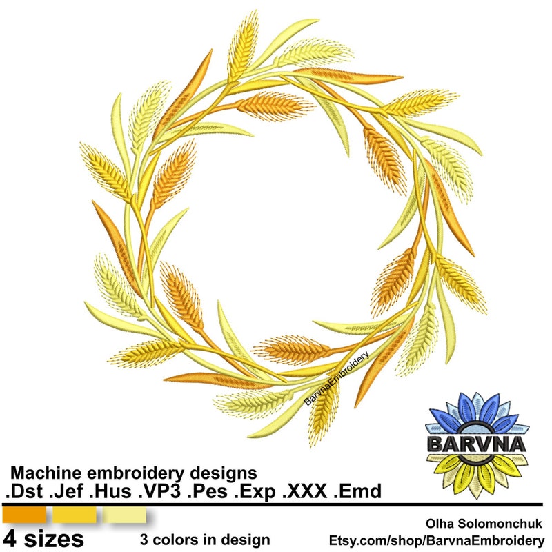 Wheat Embroidery - Etsy