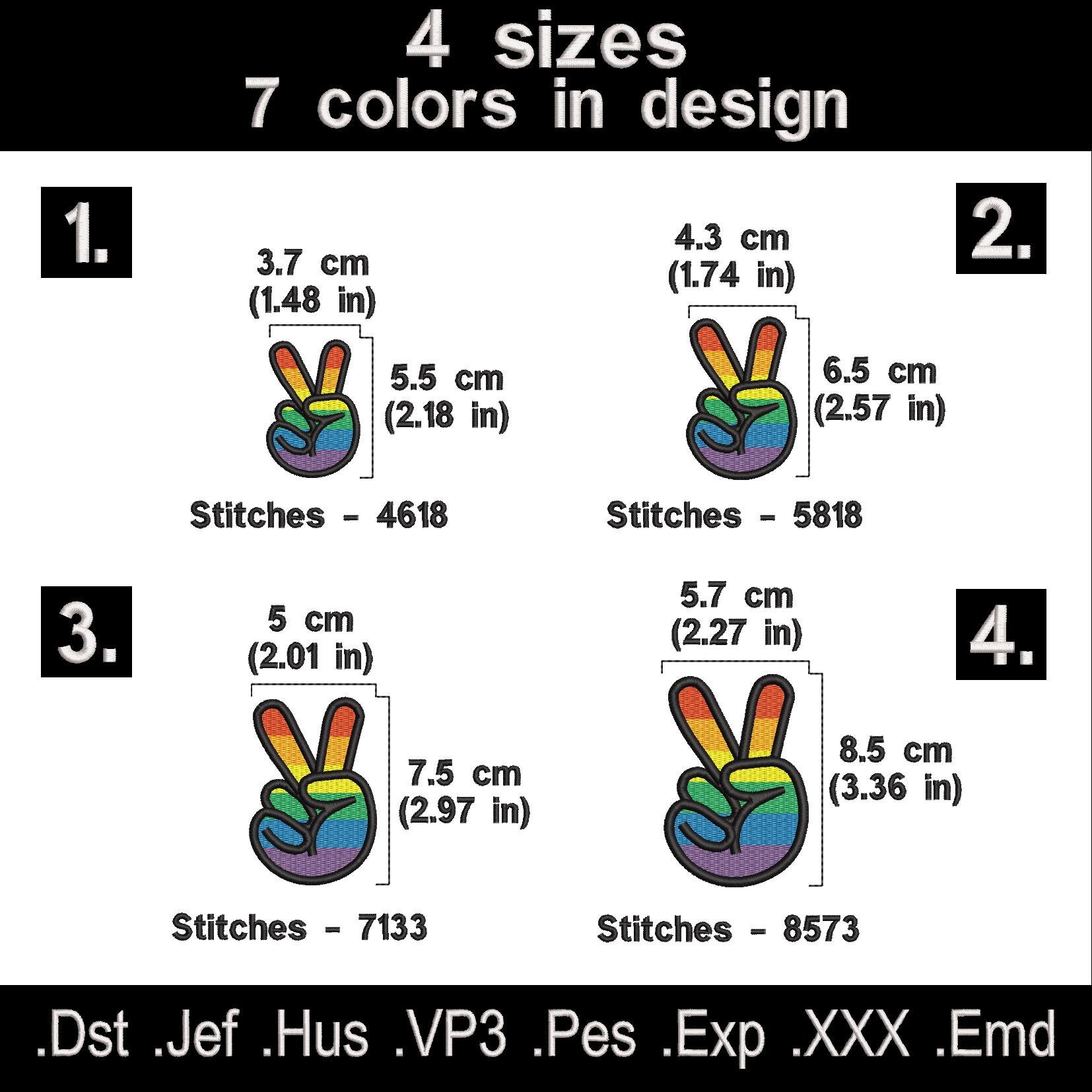 Pride Patch Machine Embroidery Designs Peace Sign Embroidery - Etsy