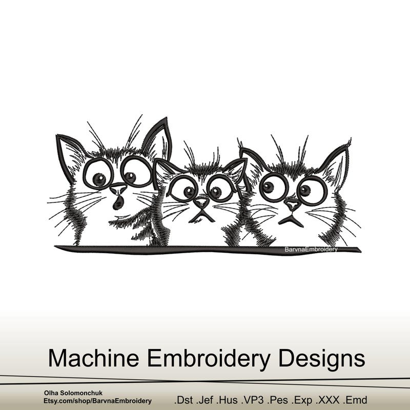 Machine Embroidery Designs Cats - Etsy