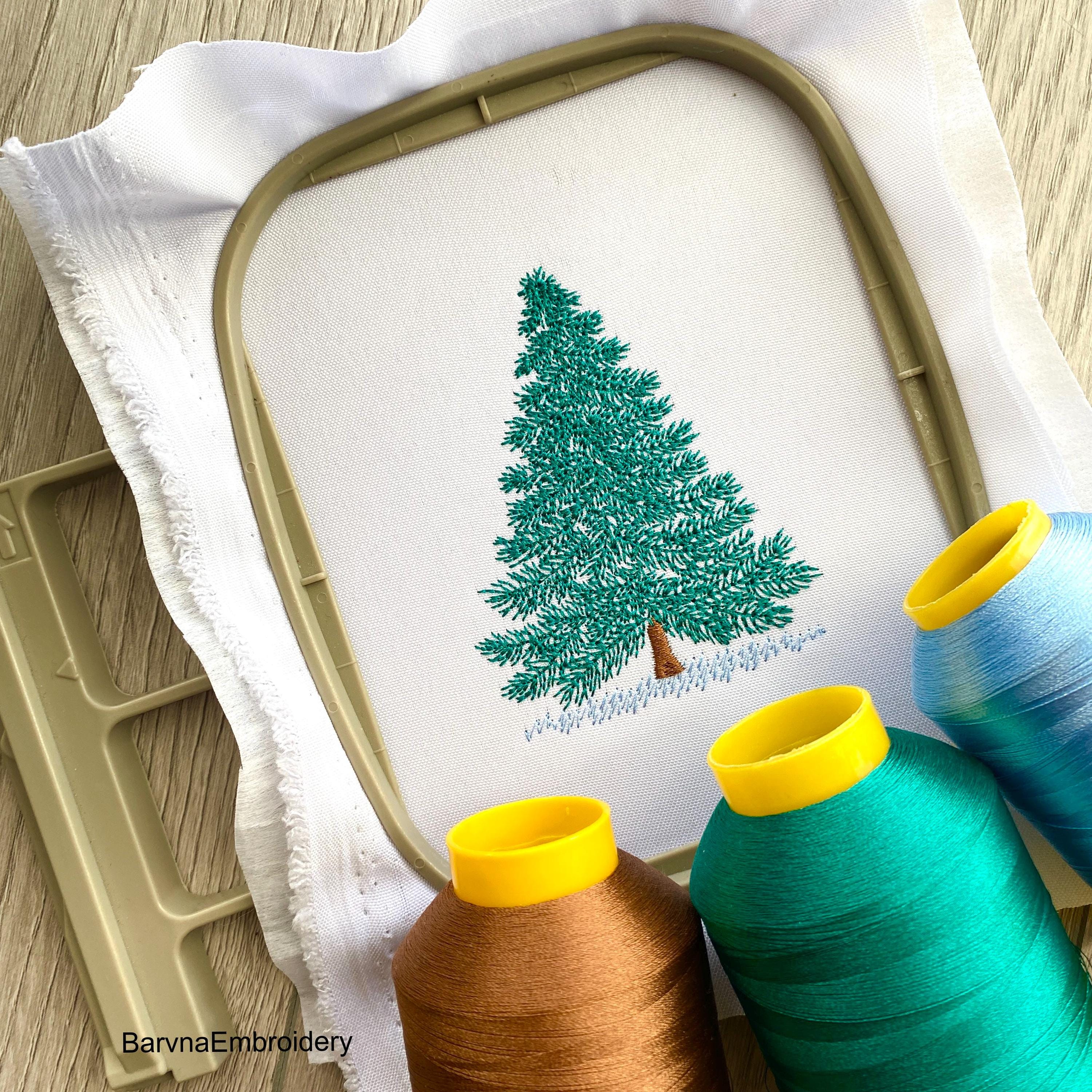 Christmas Tree Machine Embroidery Design – Two Variations, 4 Sizes Each ...