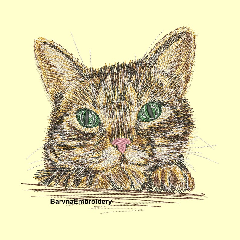 Cute Cat Machine Embroidery Designs Animals Embroidery Home - Etsy